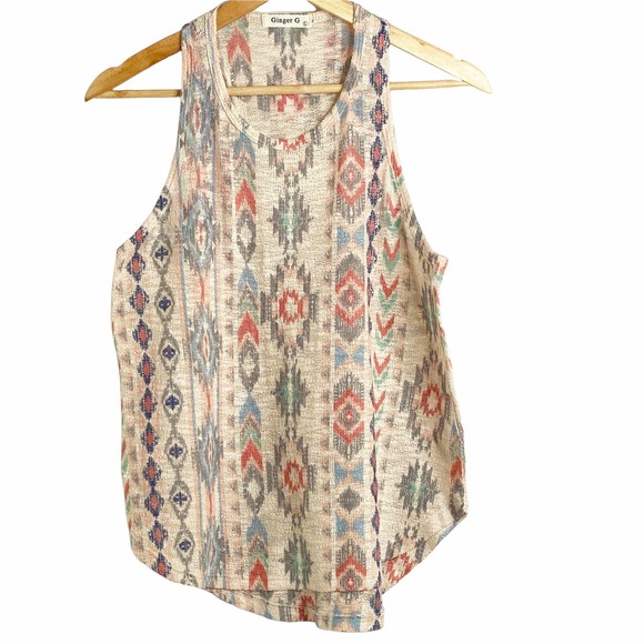 Ginger G | Tops | Ginger G Aztec Racerbac Tank L | Poshmark